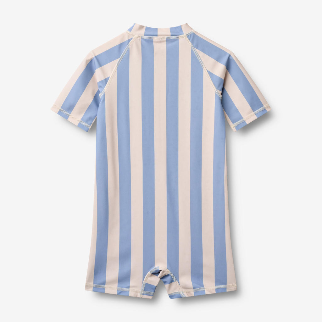 Swimsuit S/S Cas - bold blue stripe – Wheat.no